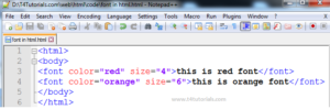 HTML Font – T4Tutorials.com