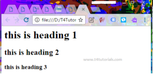 HTML Heading – T4Tutorials.com