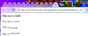 HTML Formatting – T4Tutorials.com