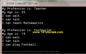 Inheritance in CPP (C plus plus) – T4Tutorials.com