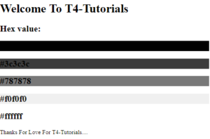 All about colors in HTML and CSS – T4Tutorials.com