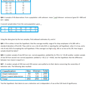 Statistics 3 Past Papers – T4Tutorials.com