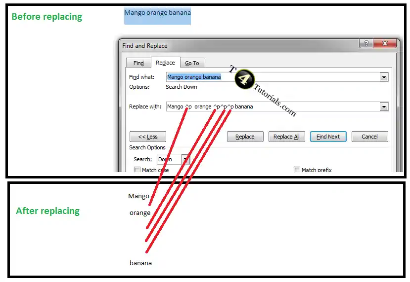 How To Replacing Line Or Paragraph On Two Or Many Lines In MS Word