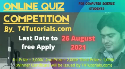 ONLINE QUIZ COMPETITION COMPUTER SCIENCE – T4Tutorials.com